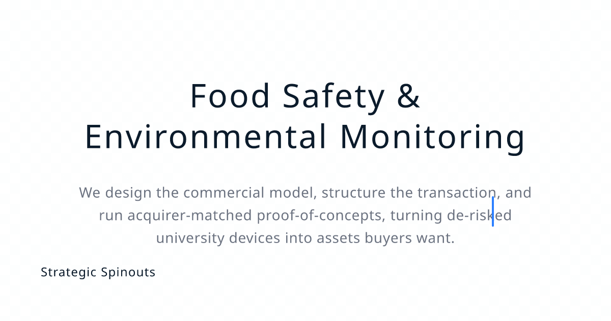 Food Safety & Environmental Monitoring Commercialization | Strategic ...